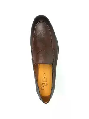 DOUCAL'S Leather Penny Loafers - Brown