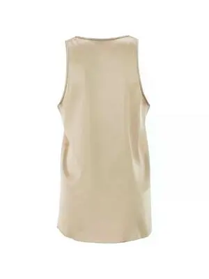Brunello Cucinelli Satin Scoop-neck Top - Neutrals