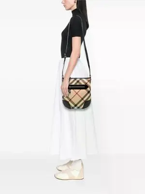 Burberry 2000-2017 Supernova Check Coated Canvas Dryden Crossbody Bag