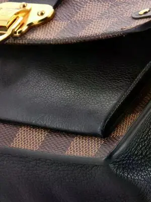 LOUIS VUITTON Vavin Chain Wallet Nm Damier With Leather Crossbody Bag - Brown
