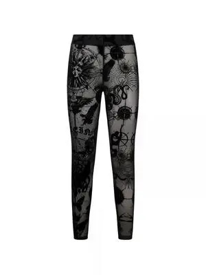 Philipp Plein Embroidered Leggings