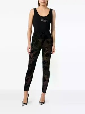 Philipp Plein Embroidered Leggings