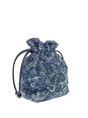GANNI Floral-pattern Drawstring Tote Bag