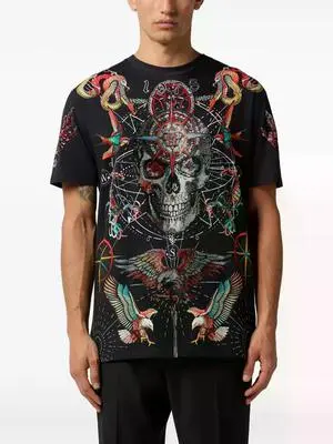 Philipp Plein Round Neck T-shirt Tattoo Stones