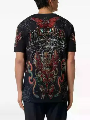 Philipp Plein Round Neck T-shirt Tattoo Stones
