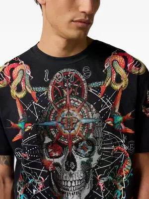 Philipp Plein Round Neck T-shirt Tattoo Stones