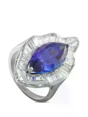 LB EXCLUSIVE Platinum, Tanzanite And Diamond Ring - Silver