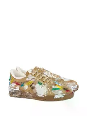 Moschino Painted Leather Sneakers