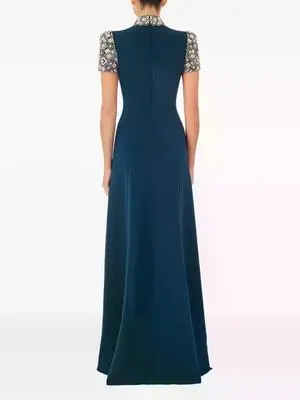 Jenny Packham Pricile Embellished Maxi Dress - Blue