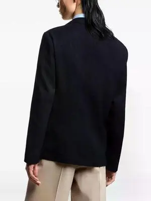 Emporio Armani Single-breasted Seersucker Blazer - Blue