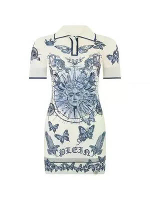 Philipp Plein Butterfly-embroidered Mini Dress