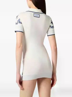 Philipp Plein Butterfly-embroidered Mini Dress