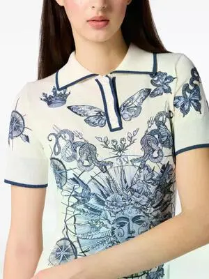 Philipp Plein Butterfly-embroidered Mini Dress