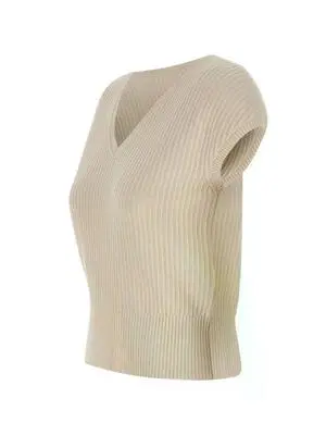 Eleventy V-neck Sleeveless Knit Top