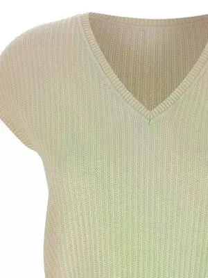 Eleventy V-neck Sleeveless Knit Top