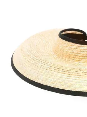 Borsalino Trimmed Straw Visor