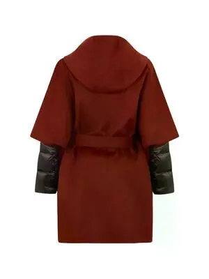 MOORER Hooded Belted Coat