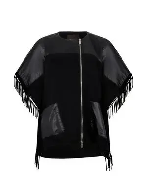 MOORER Solan Fringe Zip Sweater