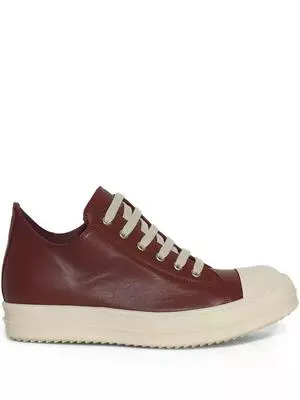 Rick Owens Low-top Leather Sneakers - Red