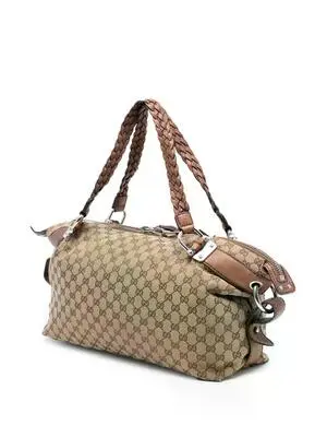 Gucci Gg Canvas Bamboo Bar Tote Bag