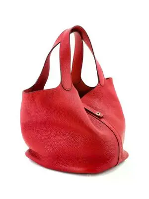 Hermès Picotin Lock Mm Bucket Bag Clemence - Red