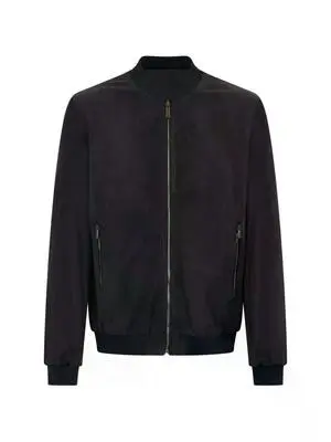 MOORER Zip Bomber Jacket - Black