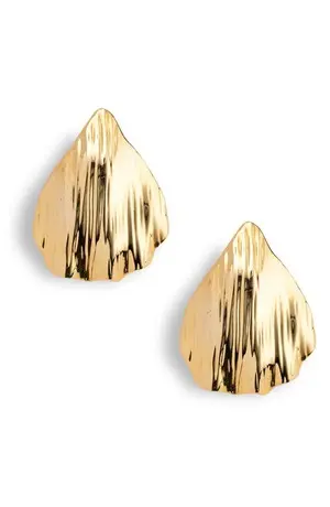 NAVEDA Zaria Oversized Stud Earrings Gold