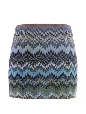 Missoni Chevron Mini Skirt - Blue