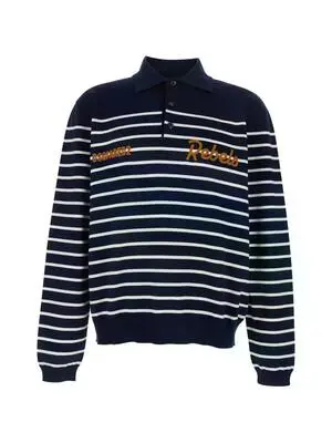 Dsquared2 Striped Embroidered Polo Shirt