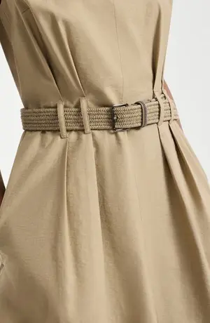 Brunello Cucinelli Belted Twill Dress
