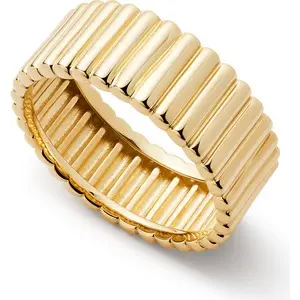 ANA LUISA Solid Galaxy Wide Band Ring - Gold