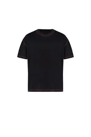 PCFG Pure Cotton Free Heaven Crochet T-shirt - Black