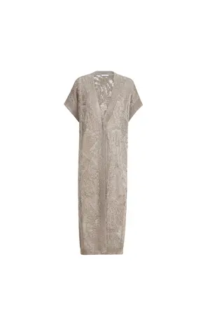 Brunello Cucinelli Dazzling Water Lilies Long Cardigan