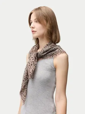 Gobi Cashmere Rope Knot Printed Cashmere Shawl