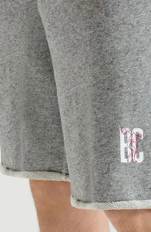 Brunello Cucinelli Cotton And Linen Mélange French Terry Bermuda Shorts With Logo - Grey