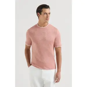 Brunello Cucinelli T-shirt With Faux-layering - Orange