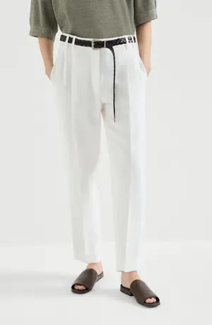 Brunello Cucinelli Slouchy Trousers - White