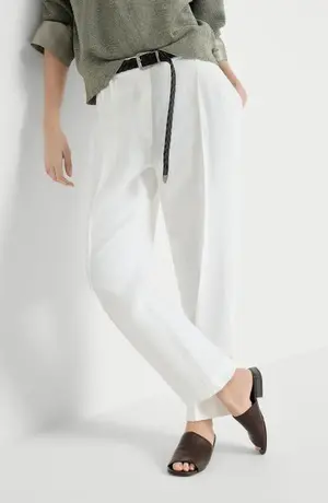 Brunello Cucinelli Slouchy Trousers - White