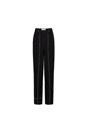 PCFG Daydreamers Striped Two Zipped Tailored Trousers - Grey