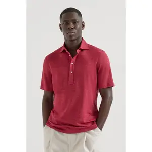 Brunello Cucinelli Jersey Polo Shirt - Cherry
