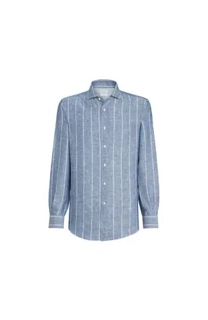 Brunello Cucinelli Denim Shirts For Men