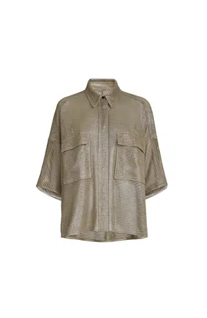 Brunello Cucinelli Metallic Shirts For Women