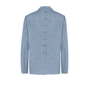PCFG Free Heaven Linen Oversized Blazer - Blue