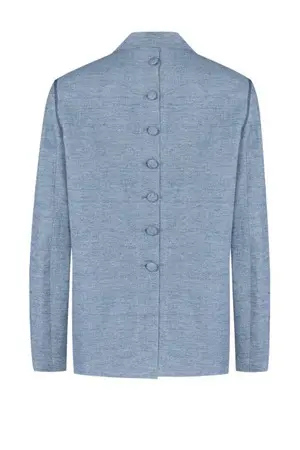 PCFG Free Heaven Linen Oversized Blazer - Blue