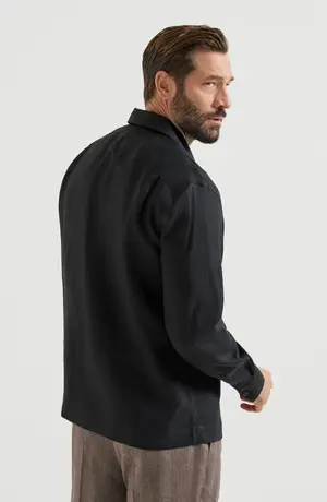 Brunello Cucinelli Shirt With Crête Details - Black