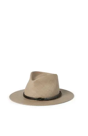 Brunello Cucinelli Straw Fedora Hat - Beige