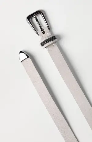 Brunello Cucinelli Suede Belt - Buff