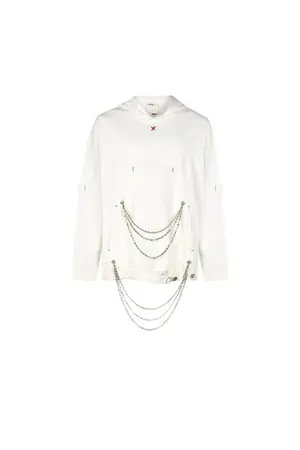 PCFG Free Heaven Chain Hoodie - White