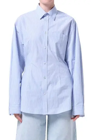 AGOLDE Cinch Stripe Button-up Shirt