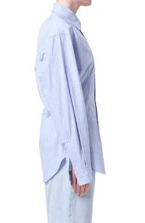 AGOLDE Cinch Stripe Button-up Shirt